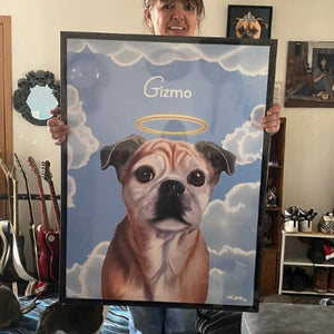 Custom Pet Memorial Portraits - Cat & Dog Remembrance Art on Canvas ...