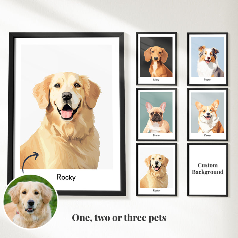 Custom Modern Dog Portraits by Professional Artists - PetPortraits.com ...